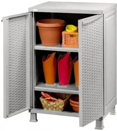 ארון שירות ראטן 9291 בז' כתר Keter Base Matrix Rattan | שזר