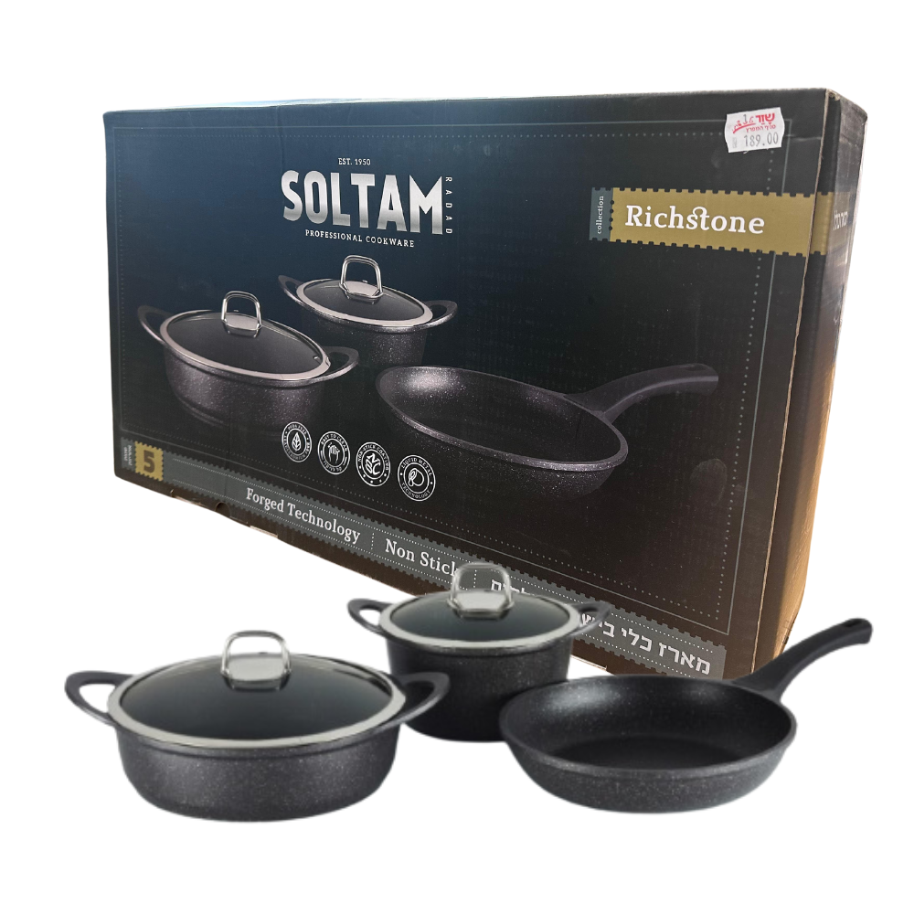 סט סירים 5 חלקים יציקת אלומיניום סולתם Soltam Richstone | שזר
