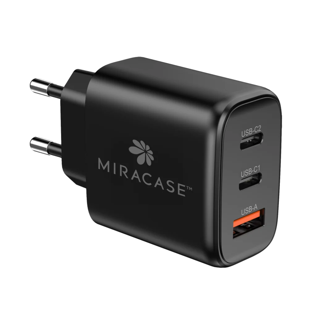 מטען קיר מיני 65W+כבל C-to-C 100W שחור Miracase | שזר